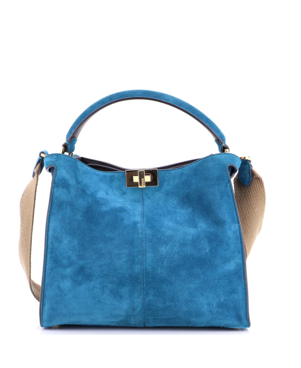 Click here for Pre-Owned Fendi Medium Peekaboo X-Lite Bag Suede -... prices