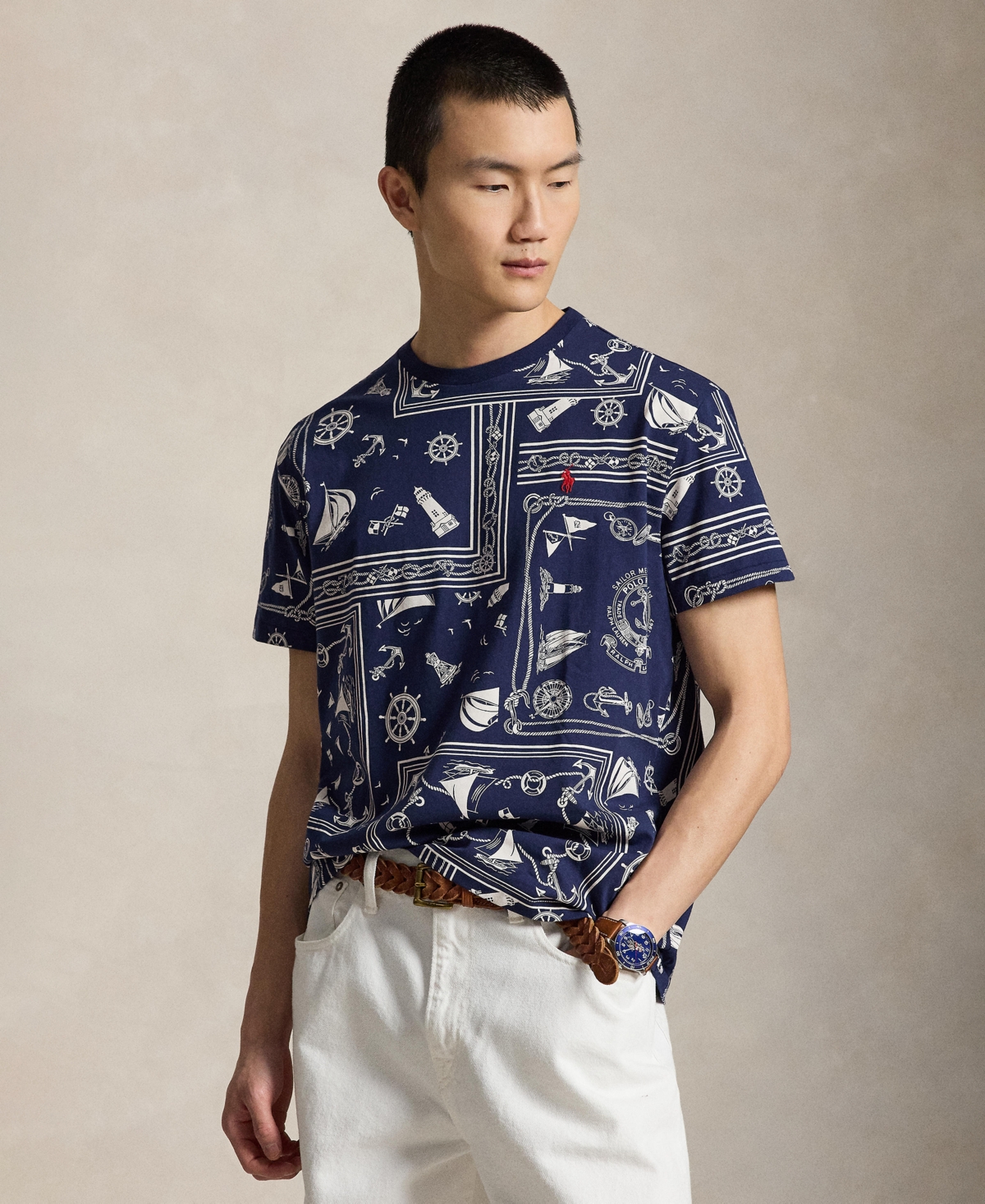 Click here for Polo Ralph Lauren Mens Printed Crewneck T-Shirt -... prices