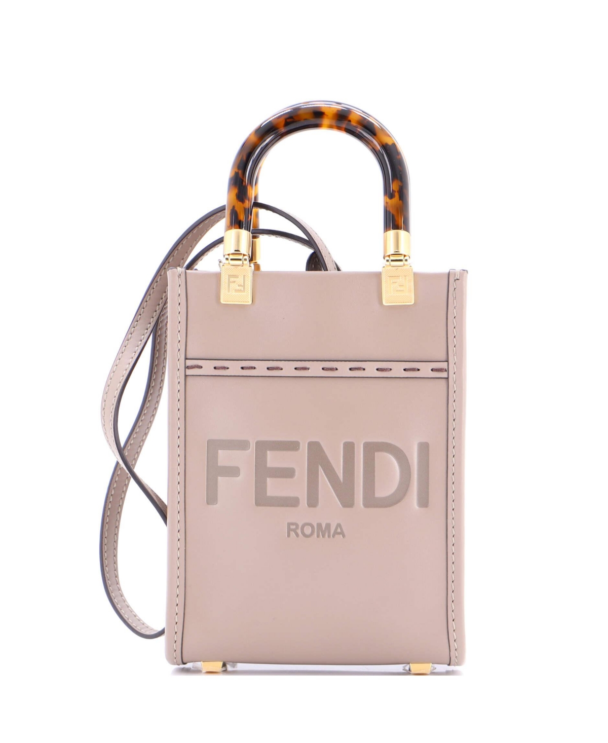Click here for Pre-Owned Fendi Mini Sunshine Shopper Tote Leather... prices