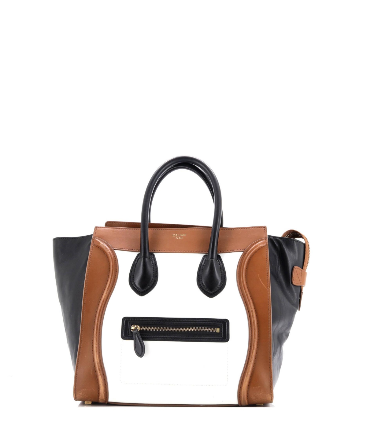 Click here for Pre-Owned Celine Micro Tricolor Luggage Bag Leathe... prices