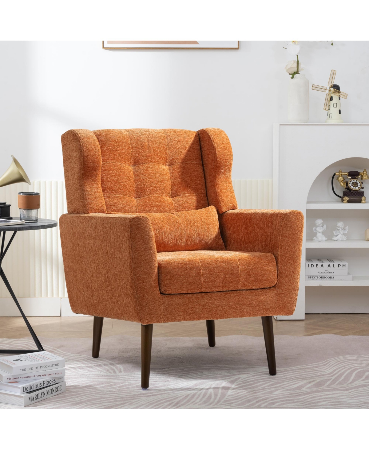 Click here for Rainsken Chenille Accent Chair  Modern Upholstered... prices