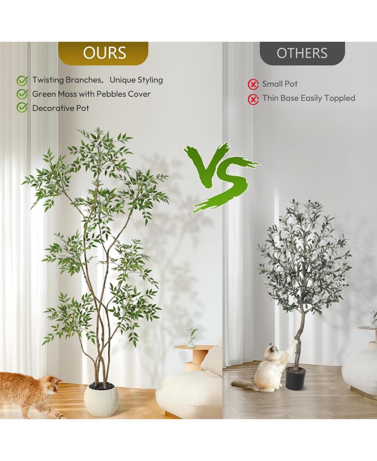 Click here for 6 ft Indoor Artificial Nandina Plant Faux Floor Tr... prices