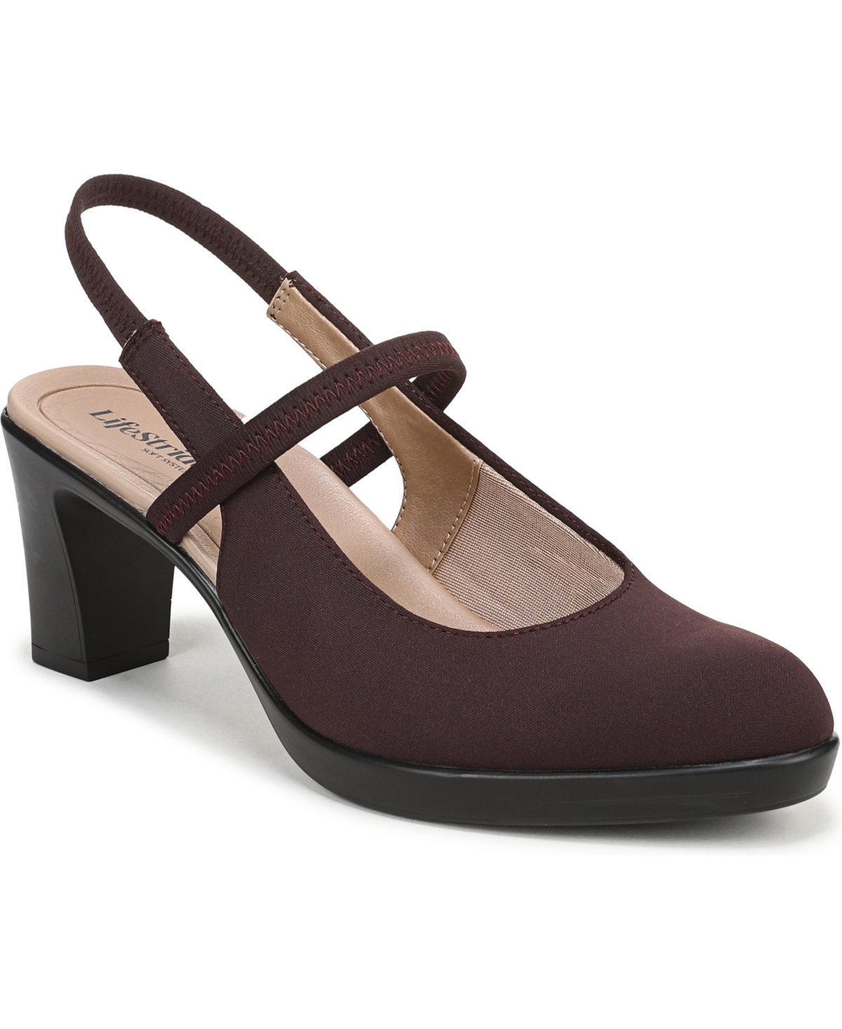 Click here for LifeStride Womens Evoke Block Heel Slingback Pumps... prices