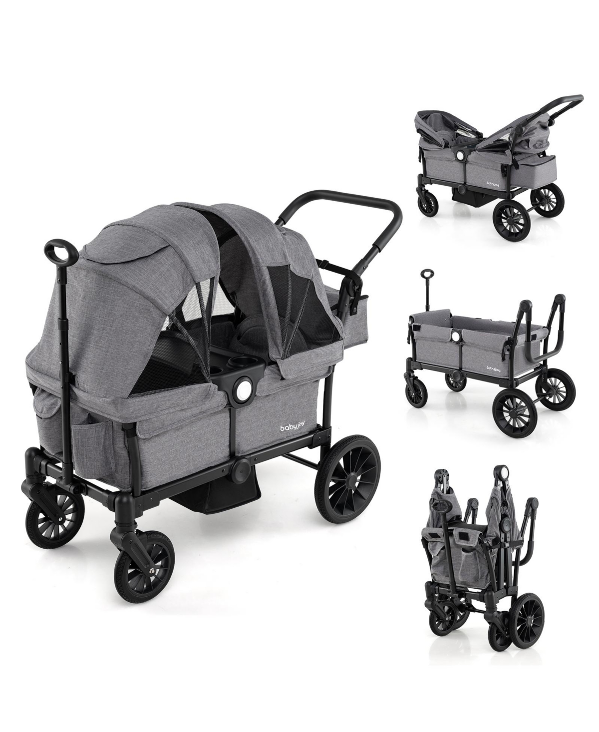 Click here for Gymax Wagon Stroller for 2 Kids Push Pull Double S... prices