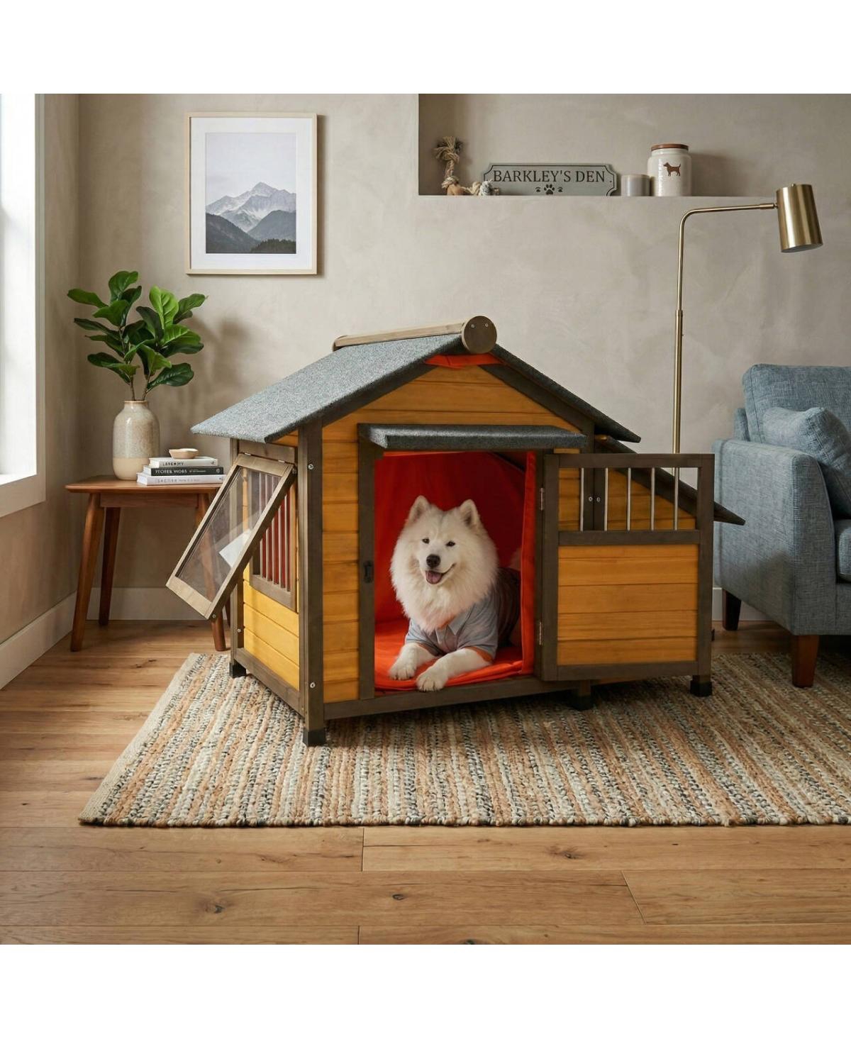 Click here for 6thdruple 50" Solid Wood Dog House  Indoor an... prices