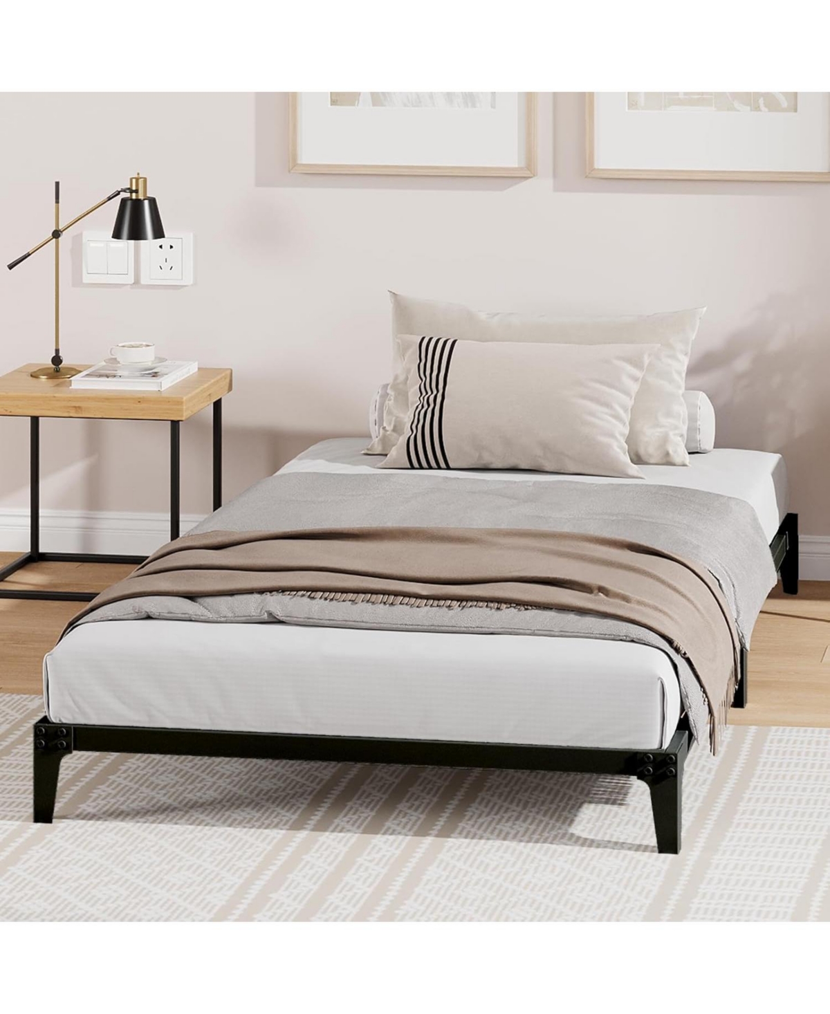 Click here for gaomon 6" Twin Metal Platform Bed Frame  Unde... prices