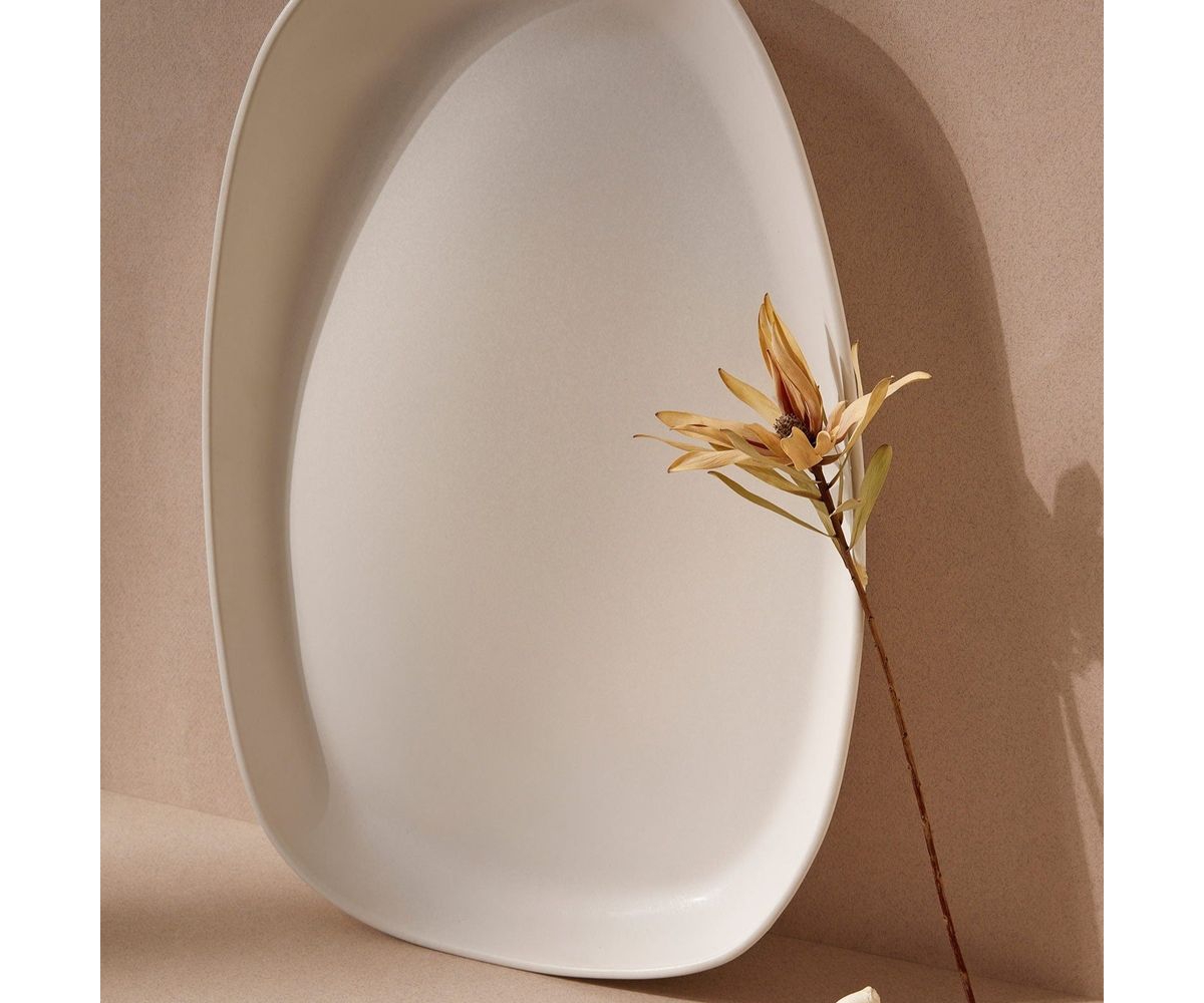 Click here for Gharyan Stoneware  Long Serving Platter - Matte bl... prices