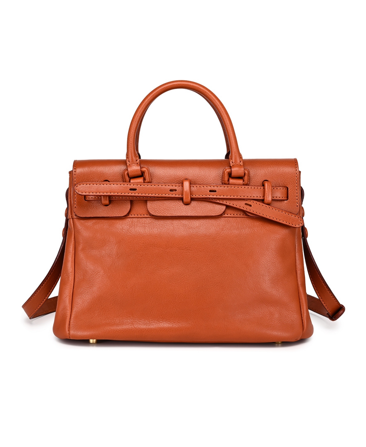 Click here for Old Trend Wishbone Medium Satchel Bag - Cognac Bro... prices