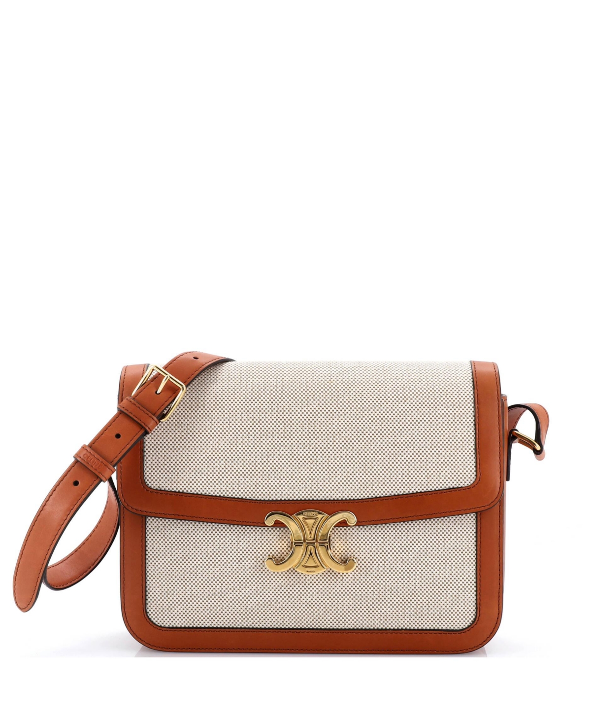 Click here for Pre-Owned Celine Medium Triomphe Shoulder Bag Canv... prices