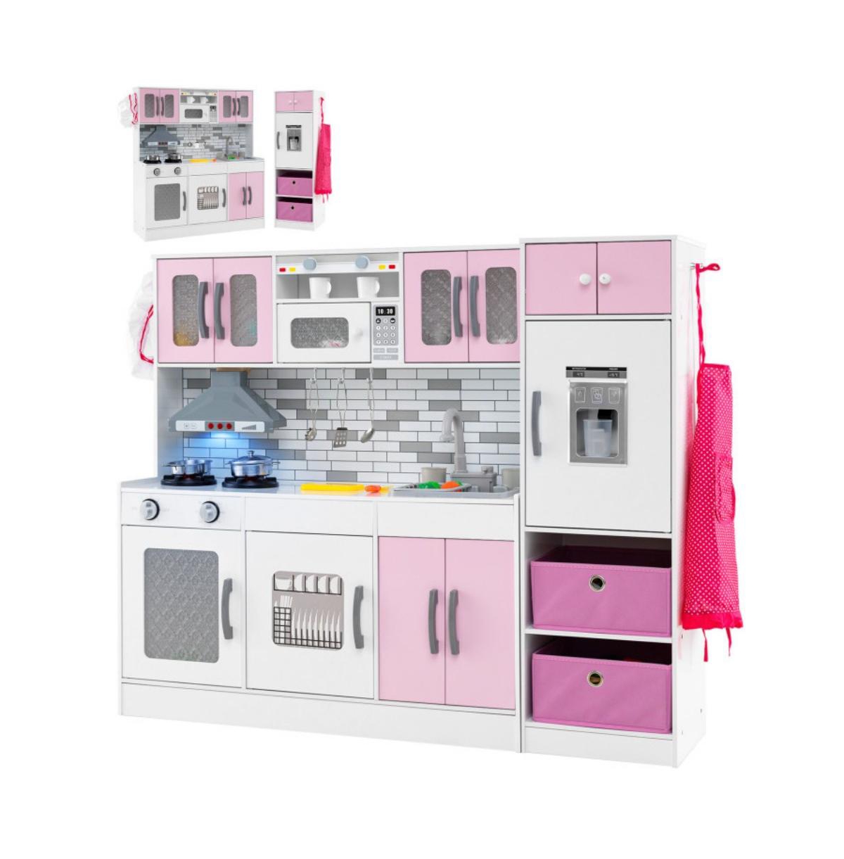 Click here for Hongge 2 Piece Wooden Kids Play Kitchen Set with R... prices