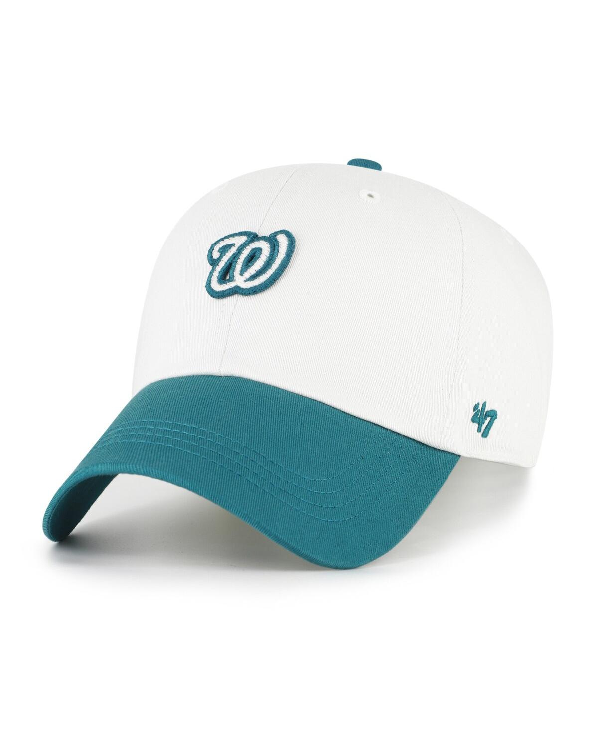 Click here for 47 Brand Mens White/Teal Washington Nationals Cont... prices