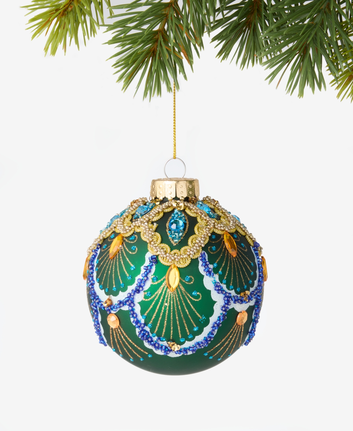 Click here for Holiday Lane Peacock Embellished Ball Ornament  Ma... prices