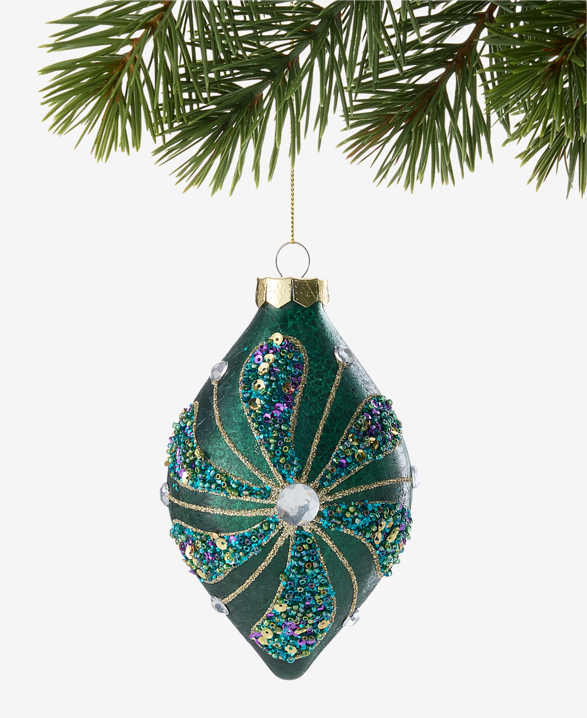 Click here for Holiday Lane Peacock Beaded Drop Ornament  Macys E... prices