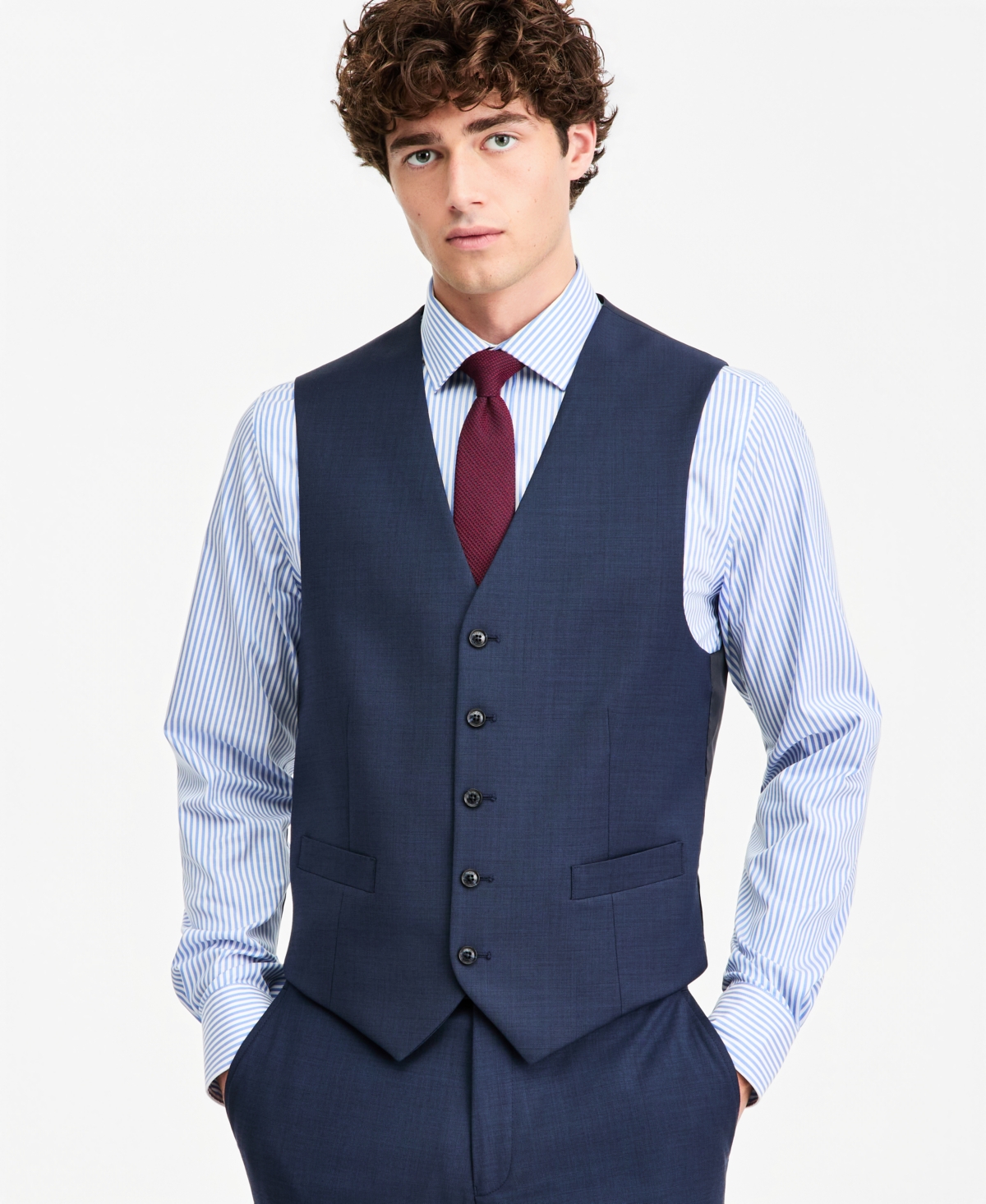 Click here for Tommy Hilfiger Mens Modern-Fit Wool Th-Flex Stretc... prices