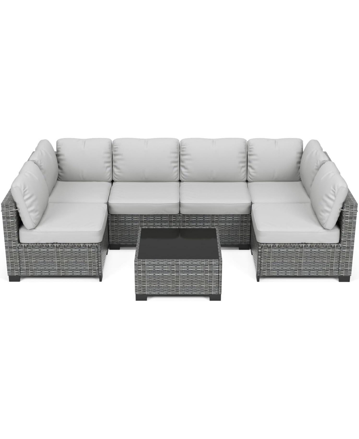 Click here for gaomon 7-Piece Wicker Patio Sofa Set Pe Rattan Con... prices