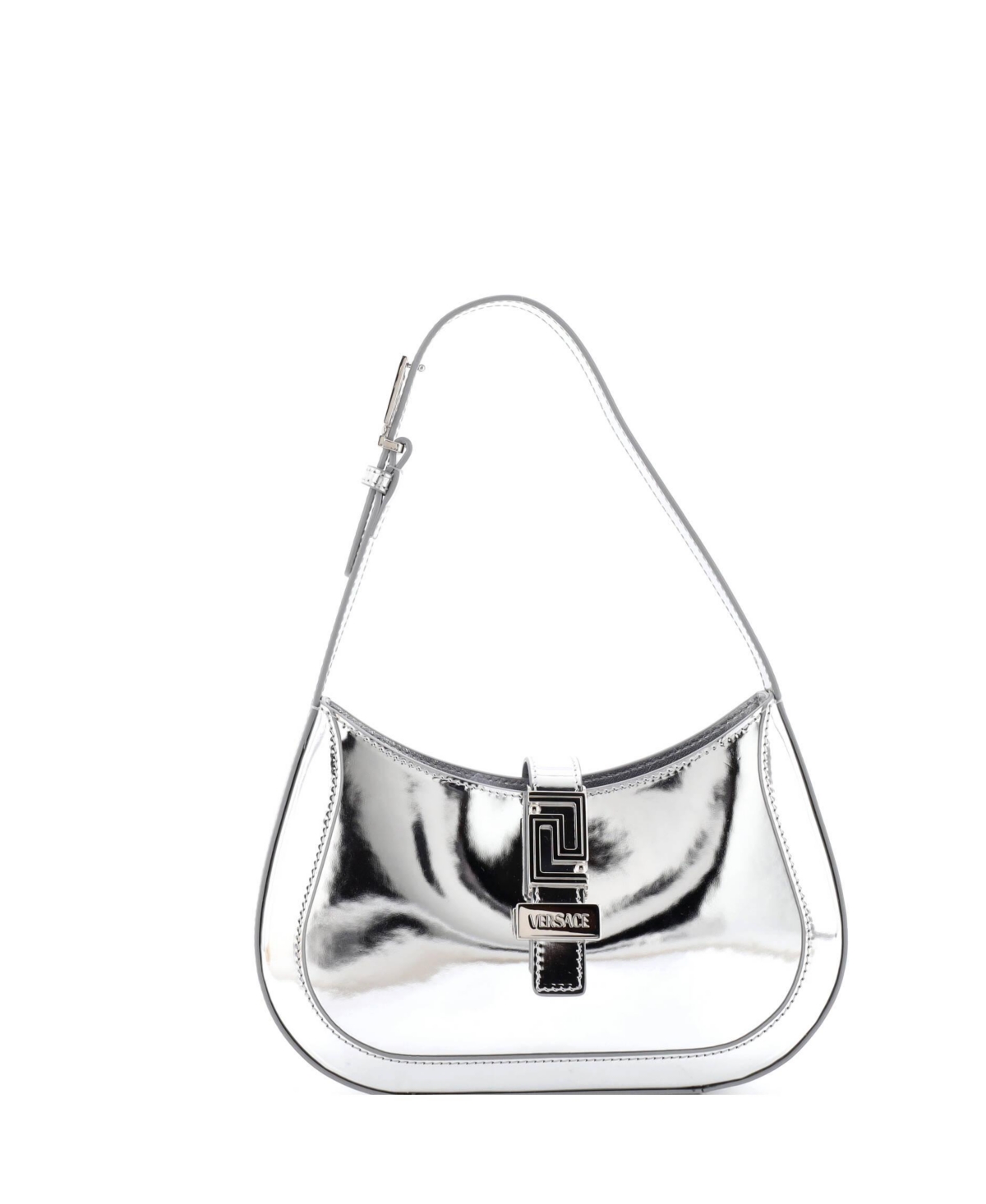 Click here for Pre-Owned Versace Small Greca Goddess Hobo Bag Lea... prices