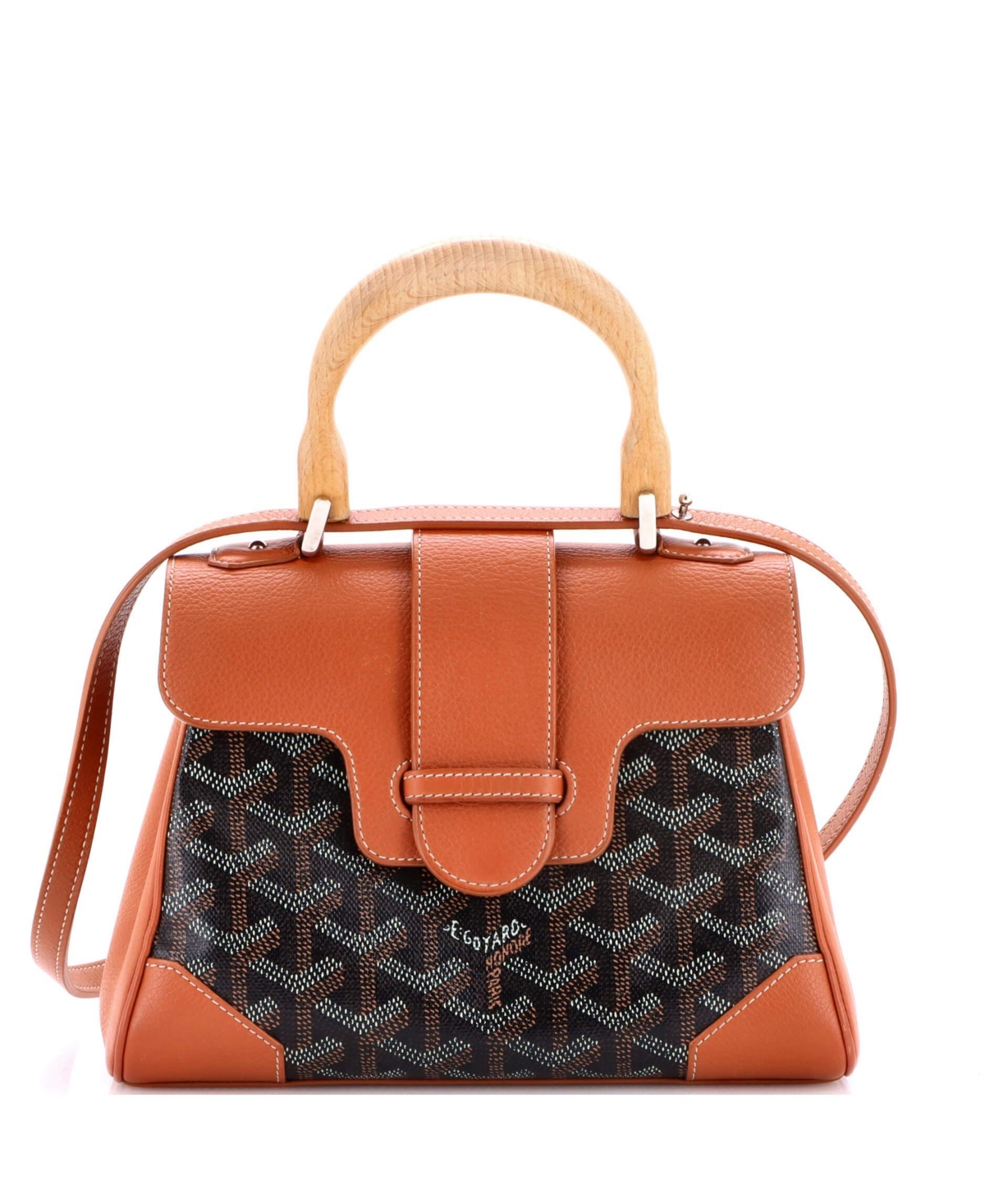 Click here for Pre-Owned Goyard Mini Saigon Top Handle Bag Coated... prices