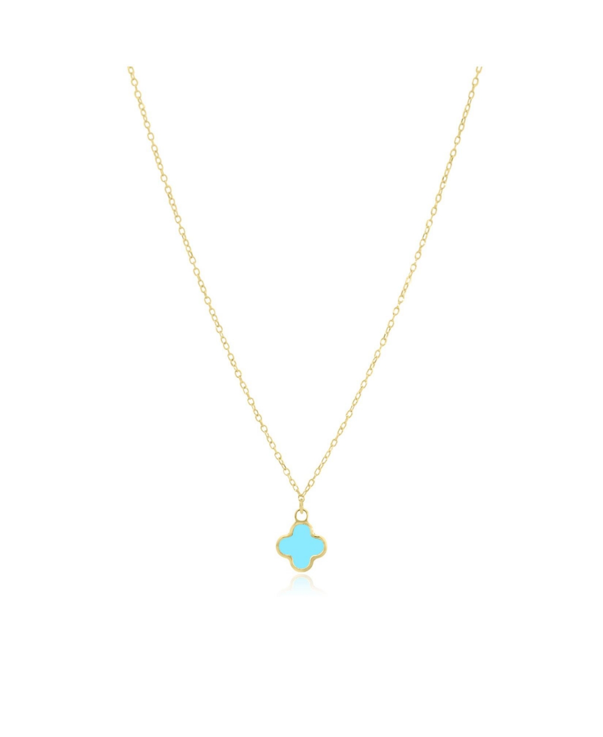 Click here for The Lovery Mini Turquoise Single Clover Necklace 1... prices