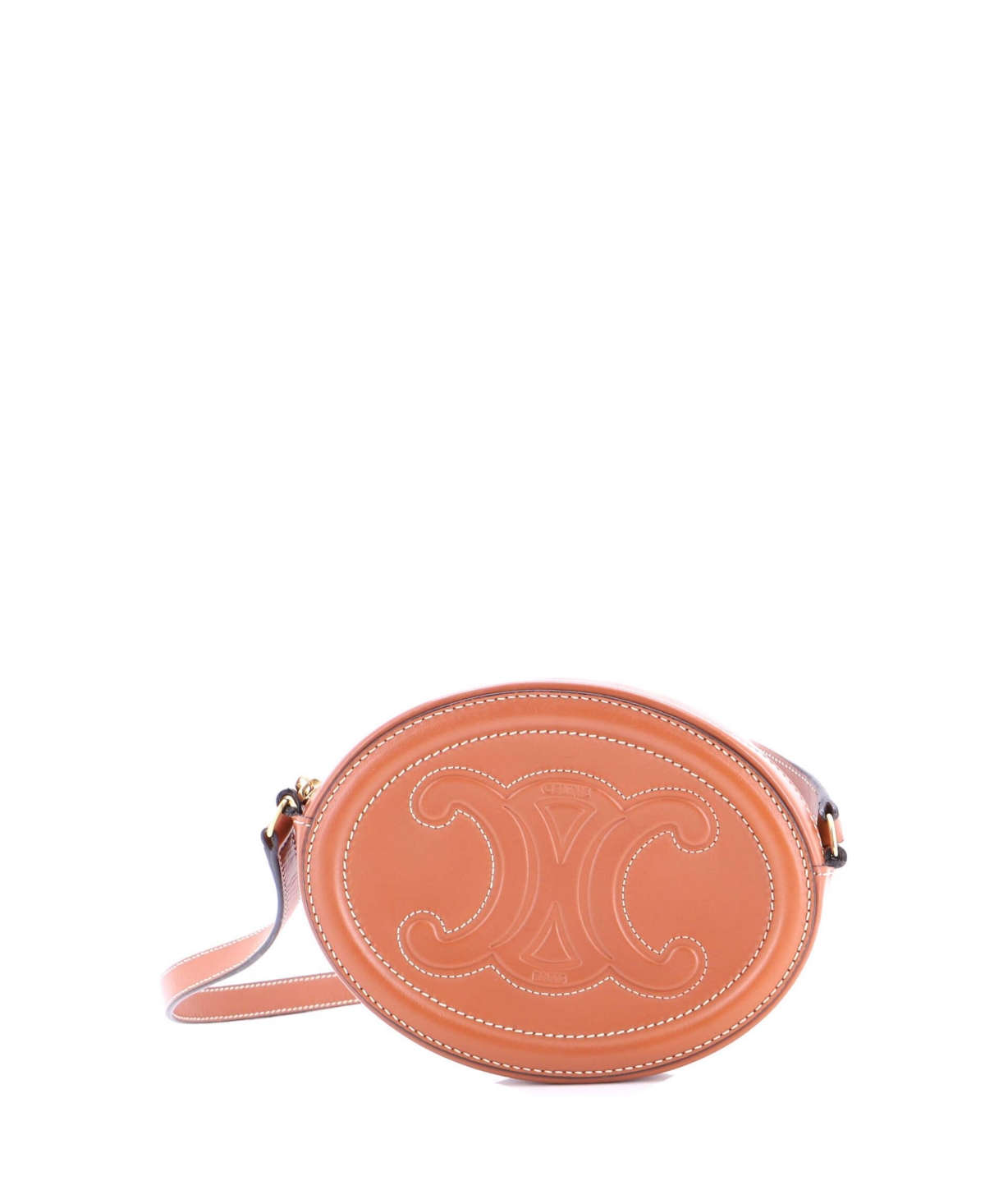 Click here for Pre-Owned Celine Triomphe Oval Crossbody Bag Leath... prices