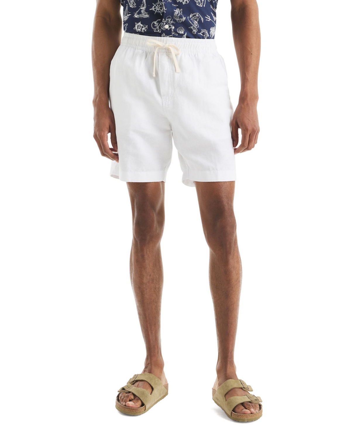 Click here for Nautica Mens 7 Classic Pull-On Shorts - Bright Whi... prices