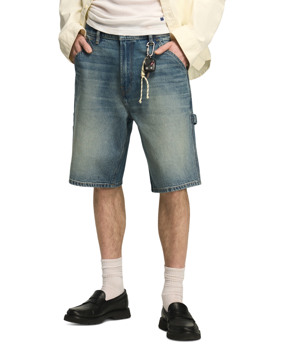 Click here for Lucky Brand Mens Baggy Carpenter Denim Shorts - Qu... prices