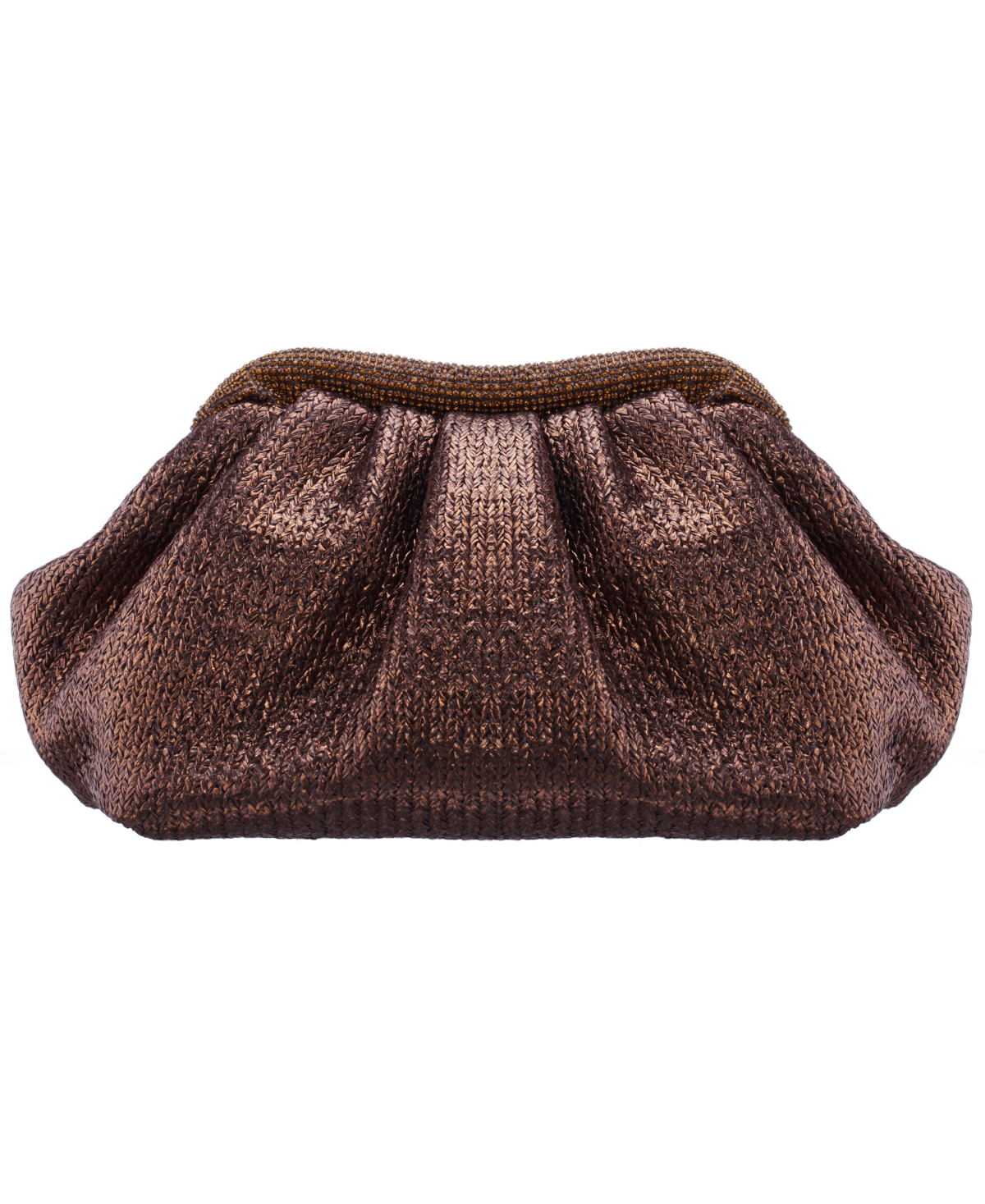 Click here for Nina Zayla Straw Small Clutch Handbag - Bronze prices