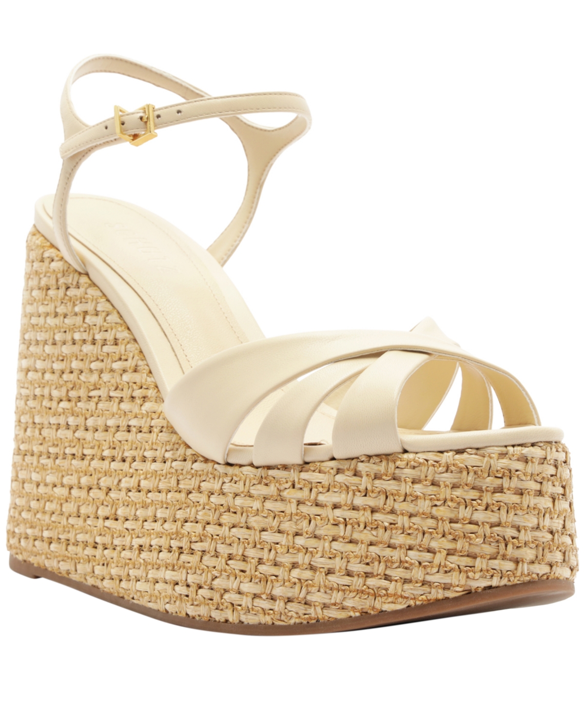 Click here for Schutz Womens Keefa Round Toe Wedge Sandals - Egg... prices