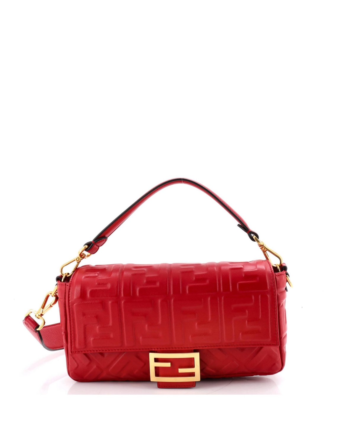 Click here for Pre-Owned Fendi Medium Baguette Nm Bag Zucca Embos... prices