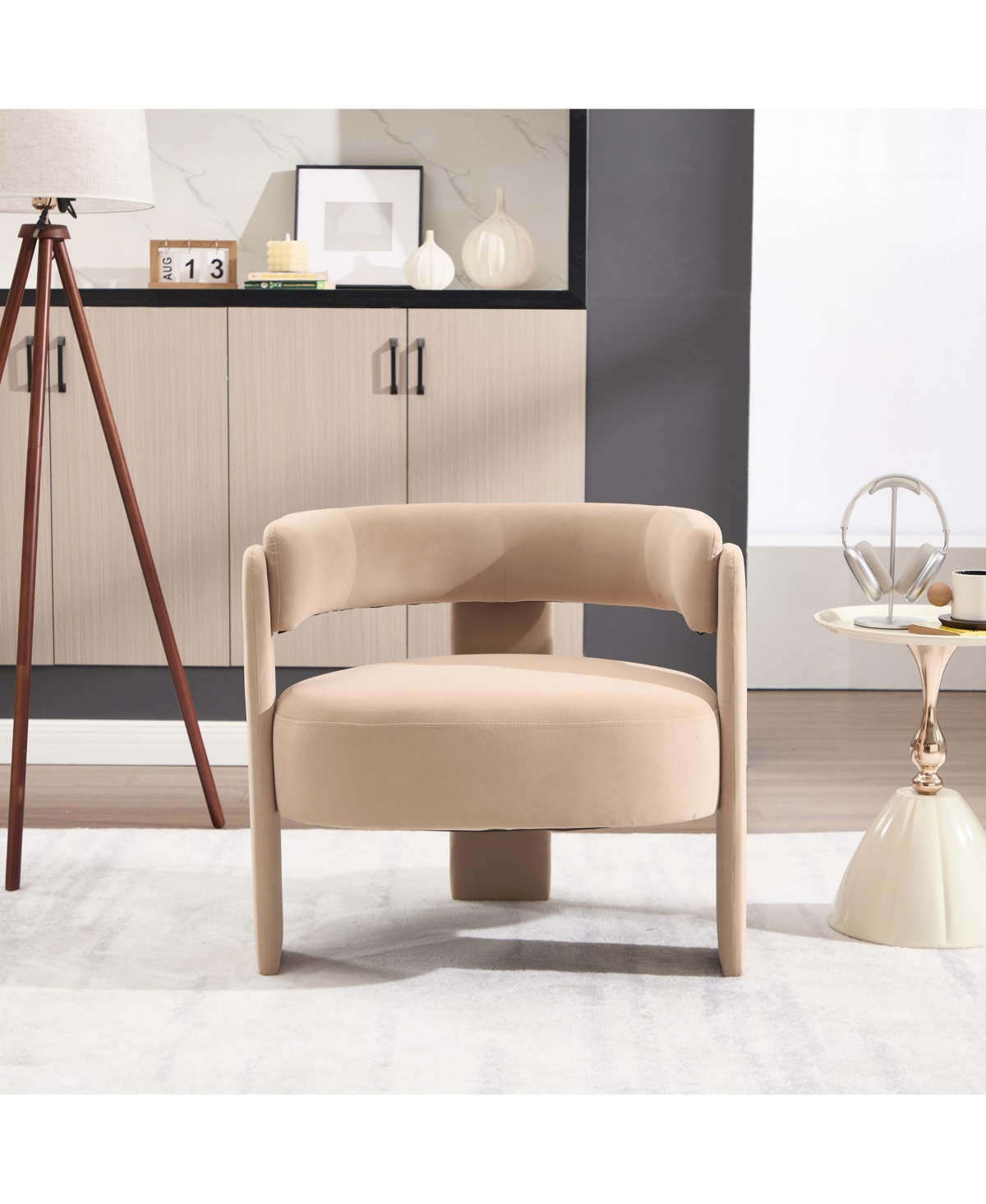 Click here for Rainsken Velvet Accent Chair  Mid-Century Modern A... prices