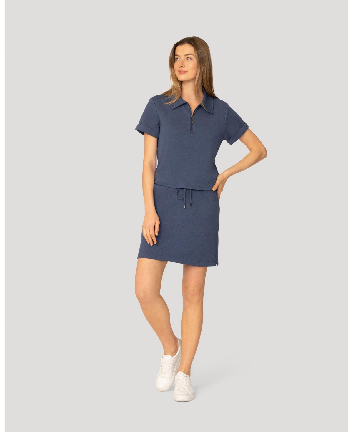 Click here for Cable & Gauge Womens Pique Polo Skort Set - Dark d... prices