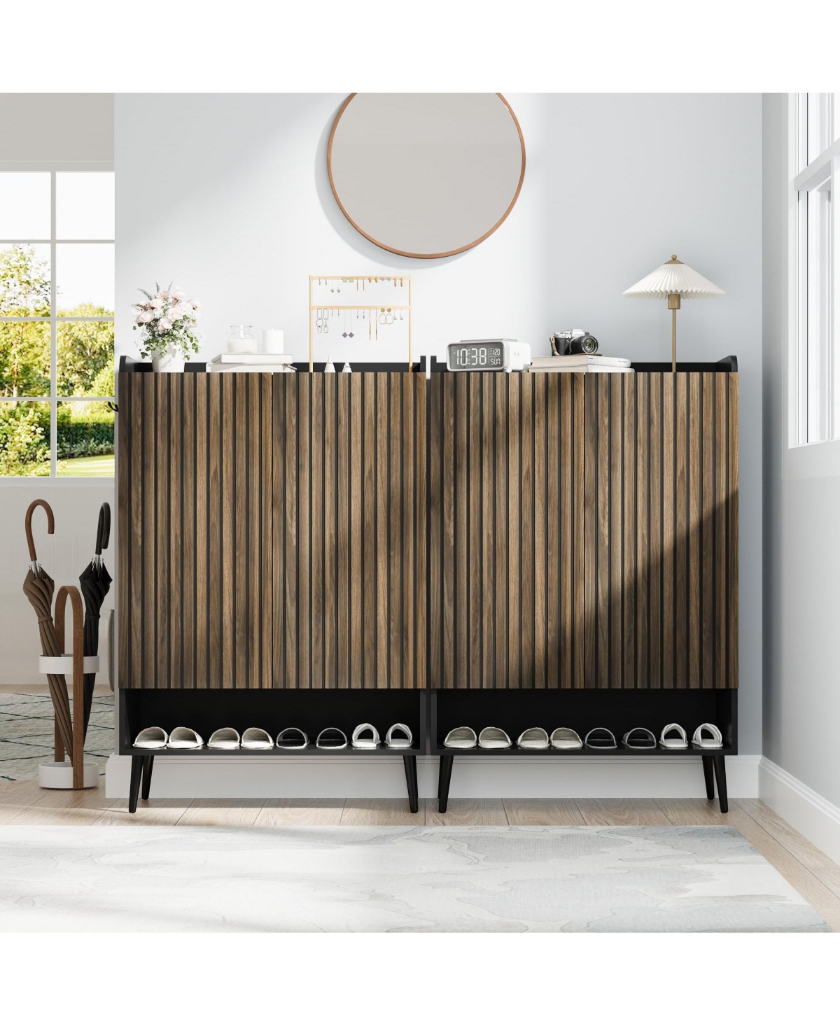 Click here for Homfan 2Pcs Shoe Cabinet  Large Shoe Cabinet with... prices