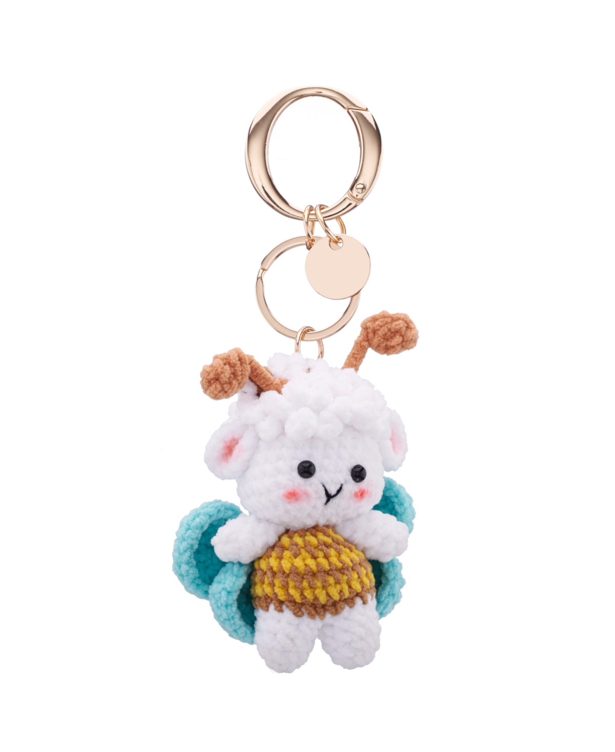 Click here for Nina Crochet Angel Lamb Small Bag Charm - Multi prices