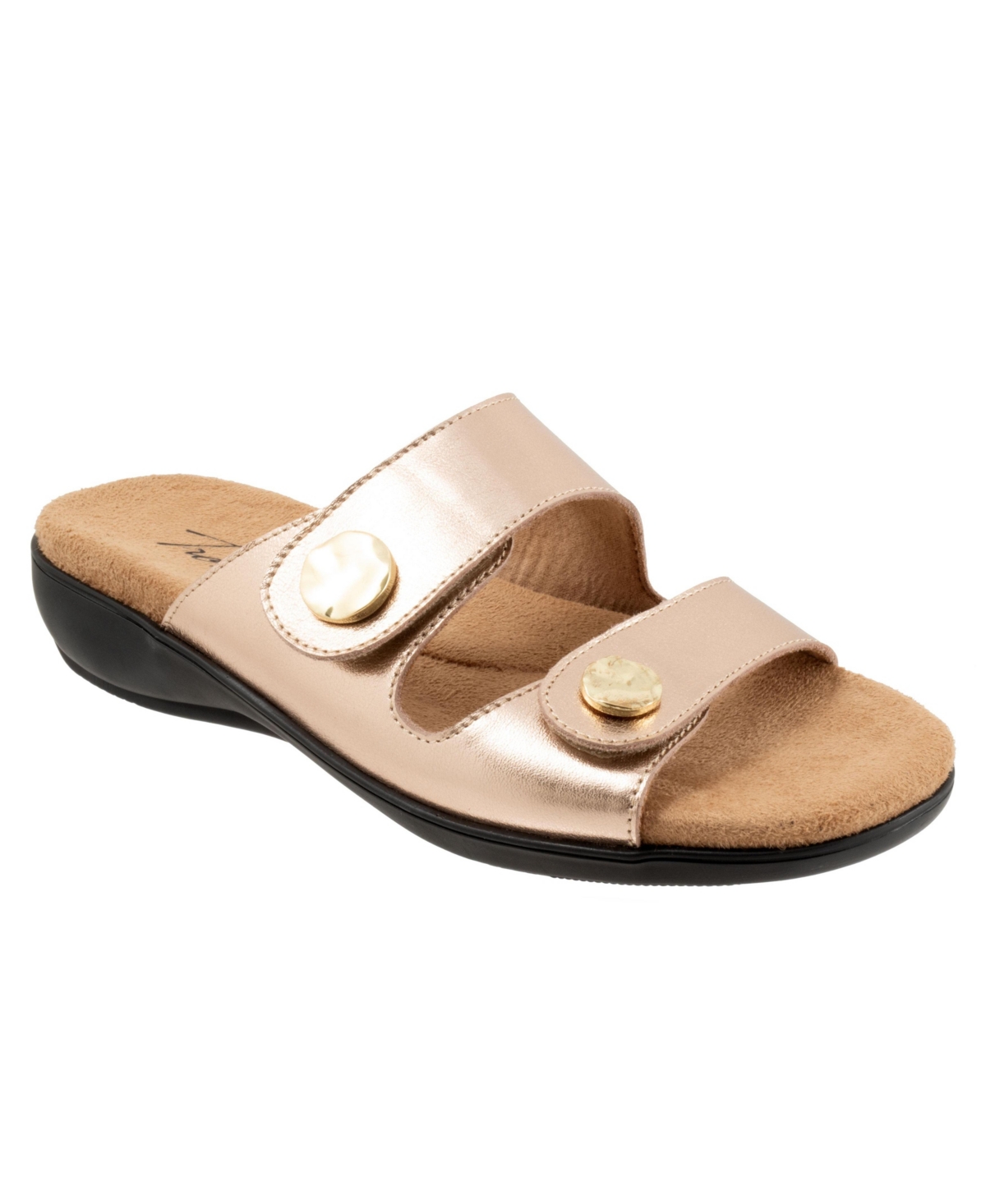 Click here for Trotters Womens Ruthie Metallic Sandal - Champagne prices