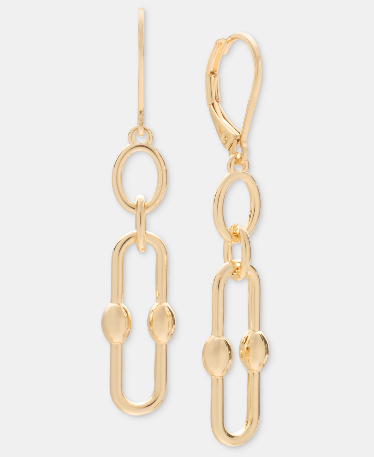 Click here for Anne Klein Gold-Tone Metal Ball Link Chain Drop Ea... prices