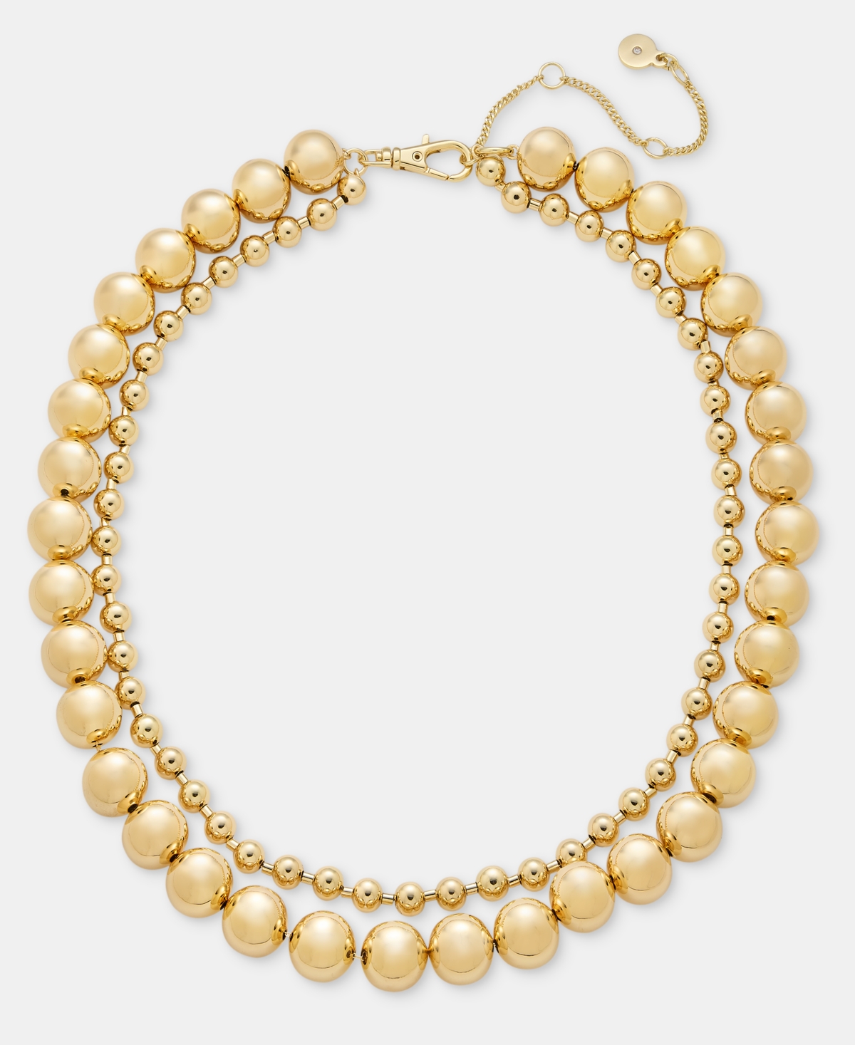 Click here for Dkny Gold-Tone Two-Row Ball Chain Collar Necklace... prices
