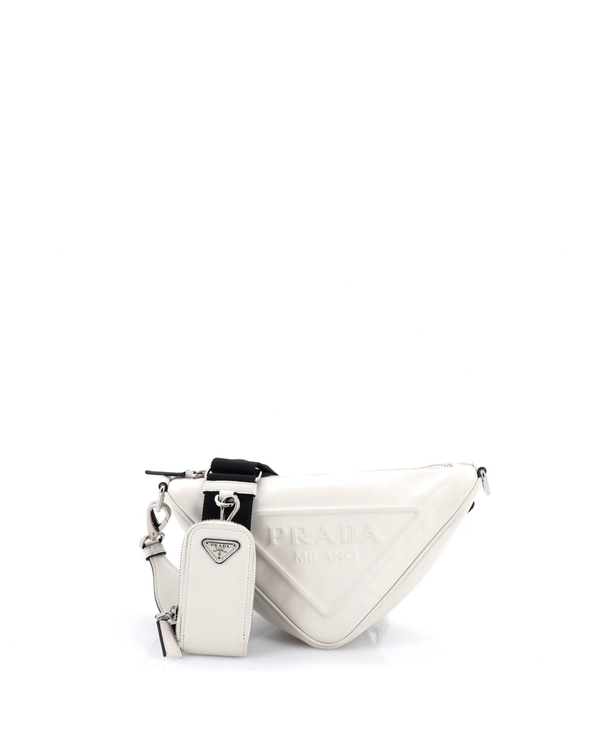 Click here for Pre-Owned Prada Mini Triangle Logo Zip Crossbody B... prices