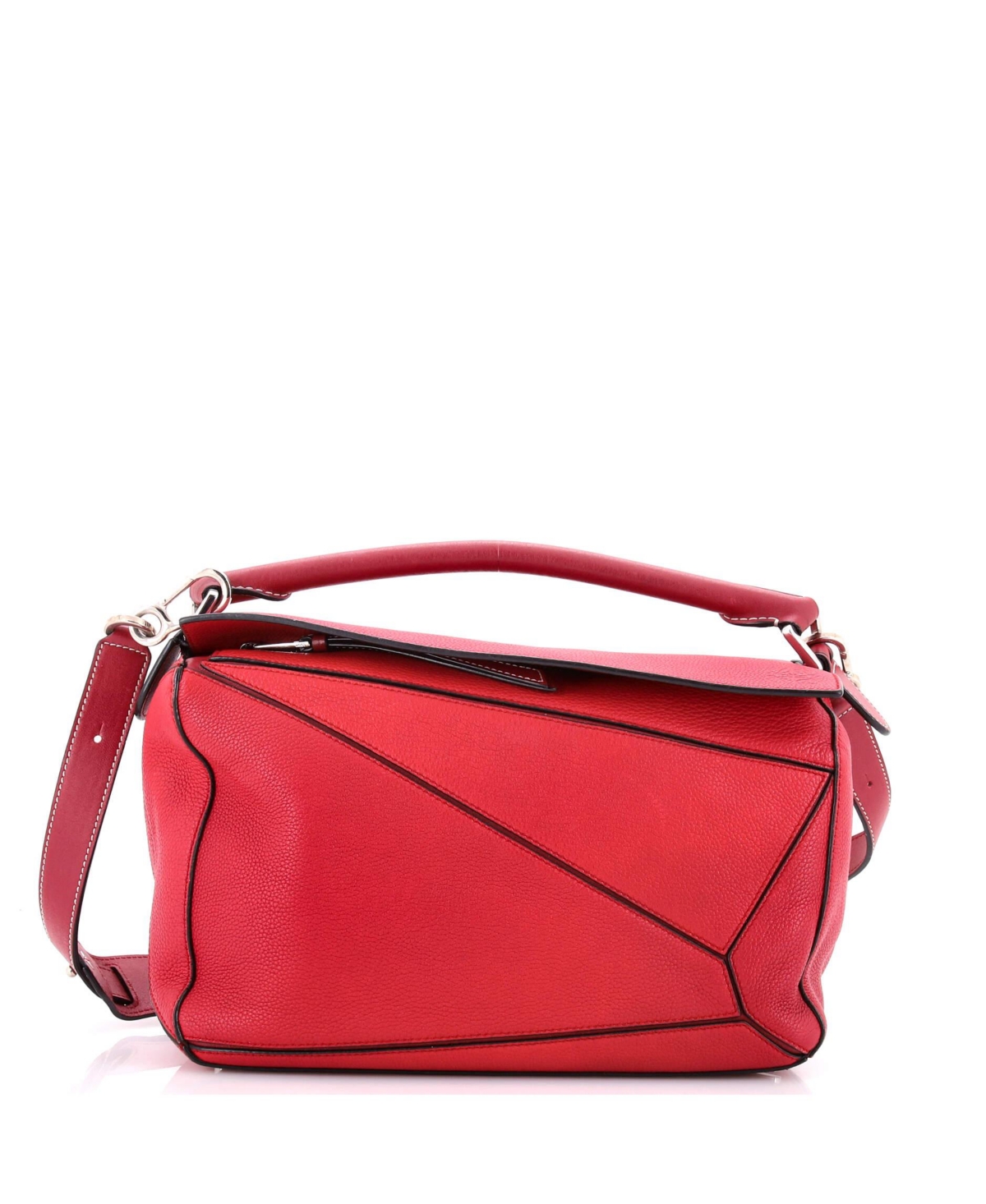 Click here for Pre-Owned Loewe Medium Puzzle Bag Leather - Red prices