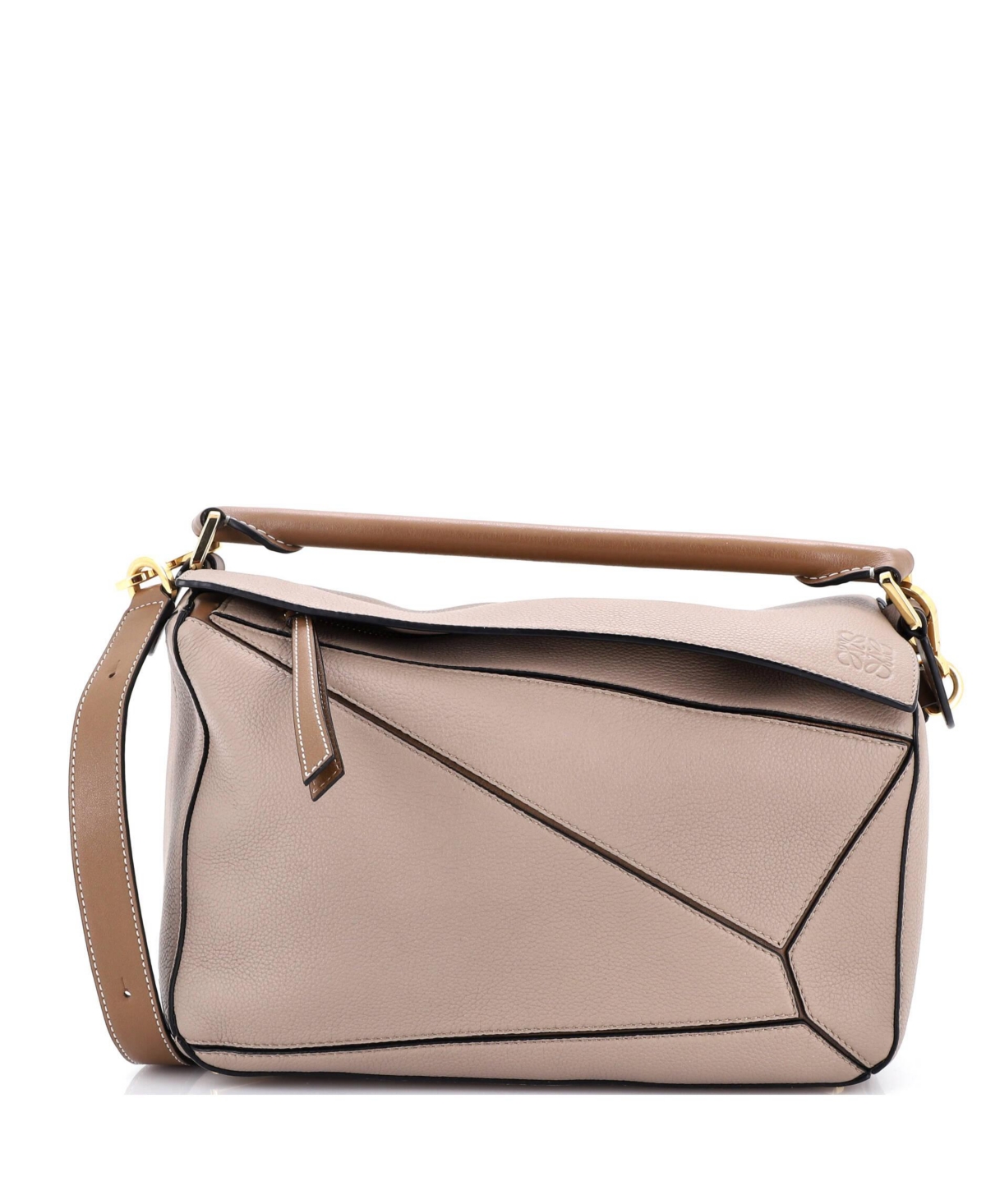 Click here for Pre-Owned Loewe Medium Puzzle Bag Leather - Natura... prices