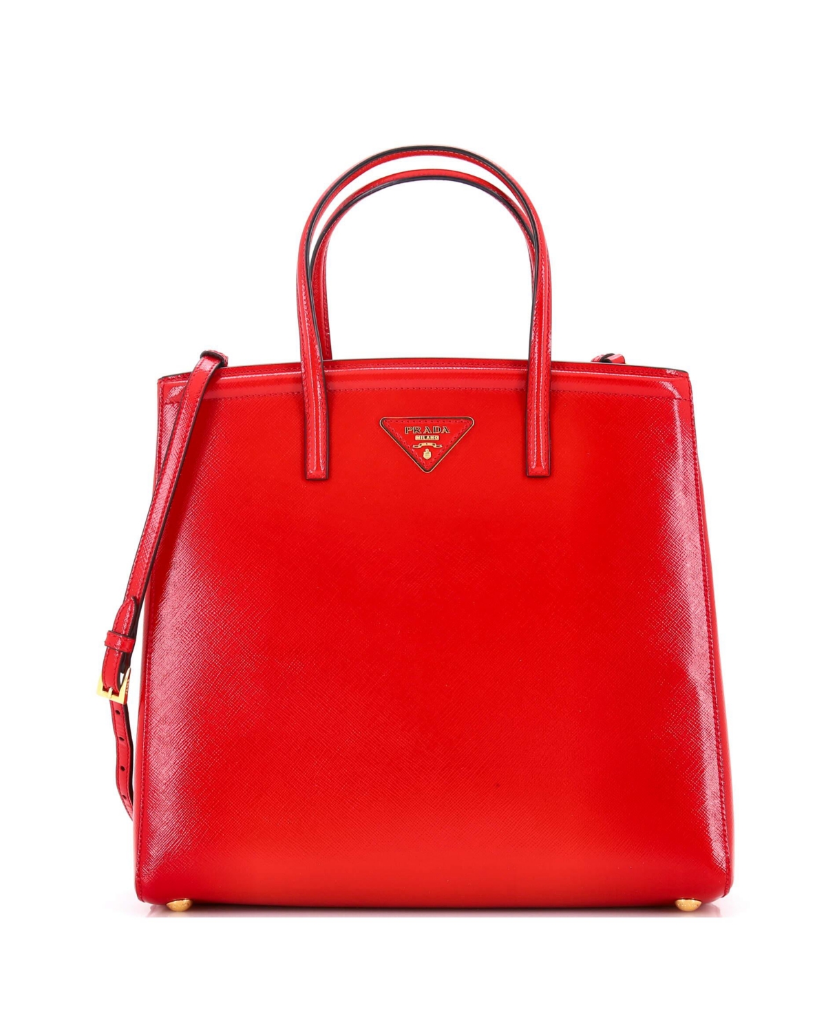 Click here for Pre-Owned Prada Medium Slim Convertible Tote Verni... prices