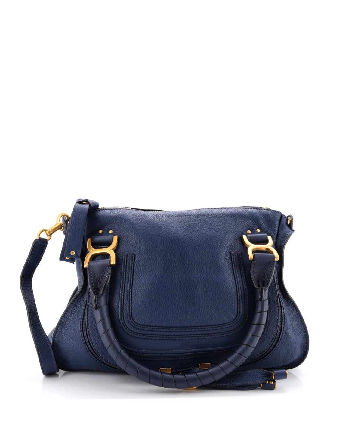 Click here for Pre-Owned Chloe Medium Marcie Satchel Leather - Bl... prices