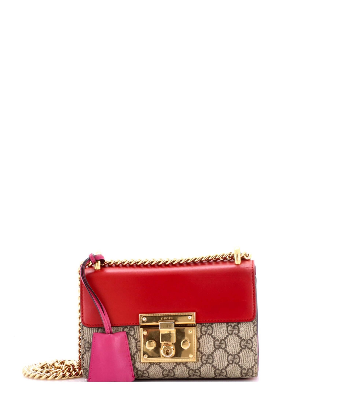 Click here for Pre-Owned Gucci Small Padlock Shoulder Bag Gg Coat... prices