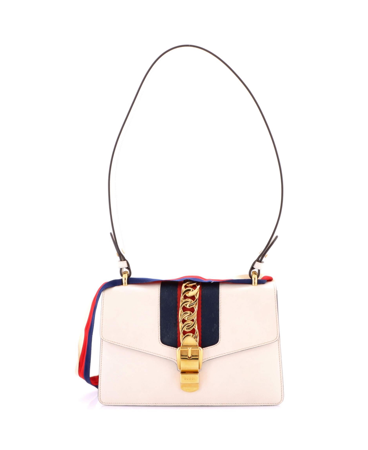 Click here for Pre-Owned Gucci Small Sylvie Shoulder Bag Leather... prices