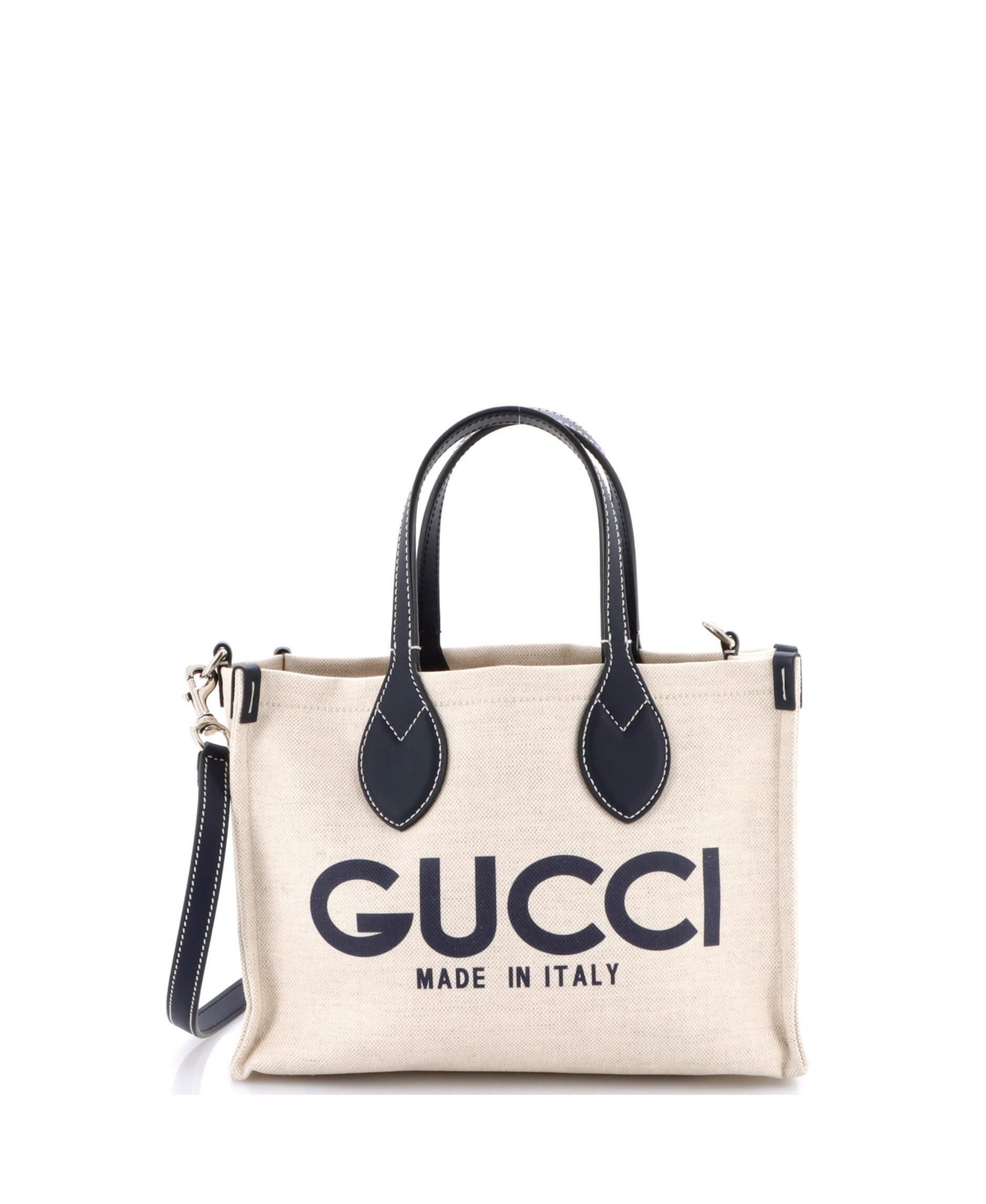 Click here for Pre-Owned Gucci Small Logo Shopper Tote Printed Ca... prices