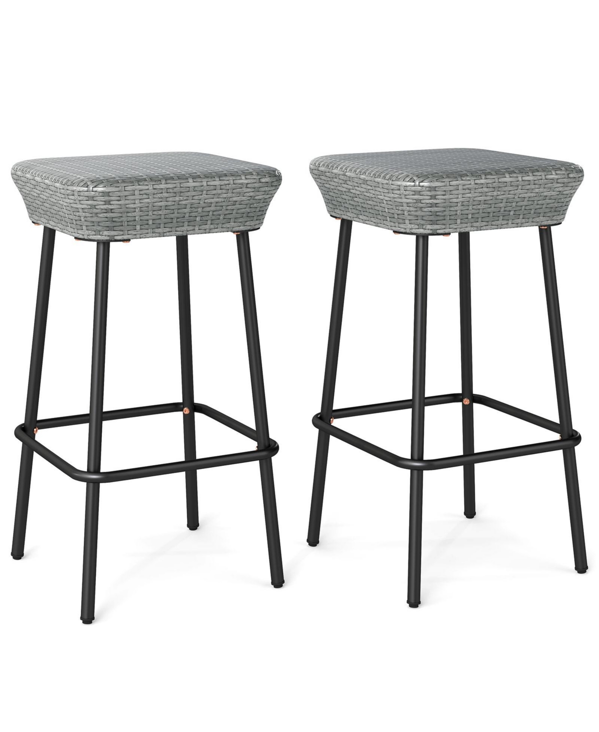 Click here for Sugift 29.5 in Patio Bar Stools Set of Two with Ra... prices