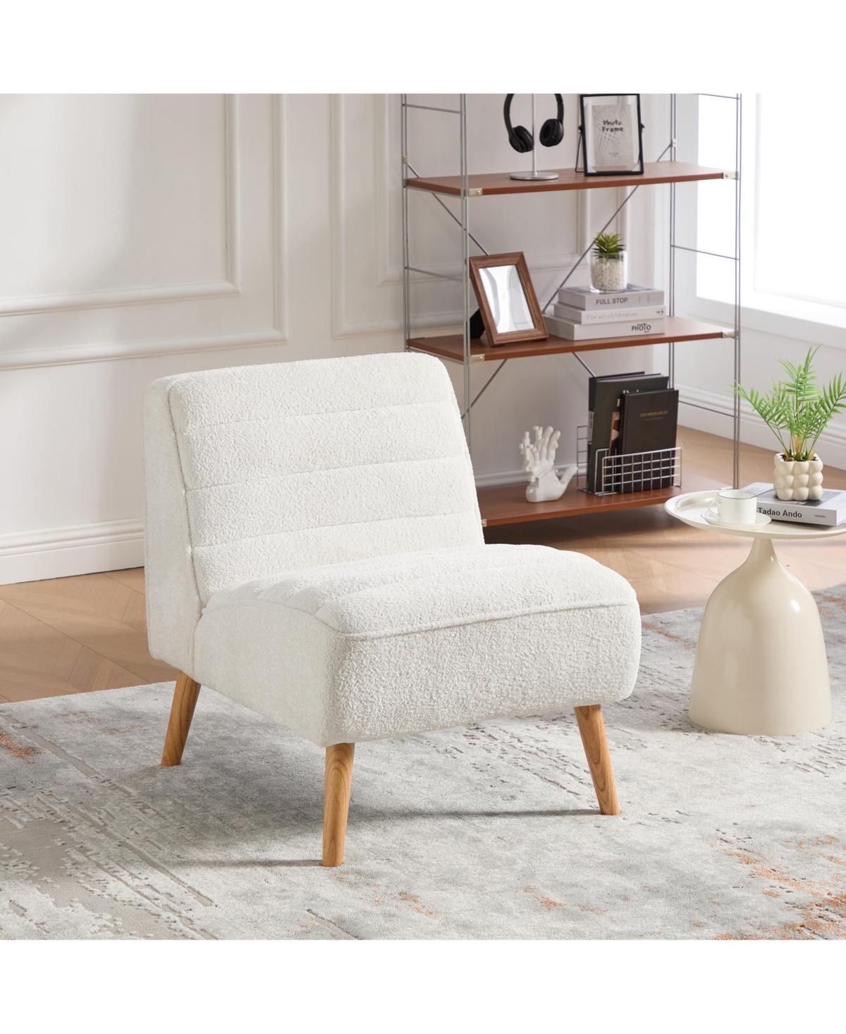 Click here for Boyel Living Modern Armless Accent Chair with Meta... prices