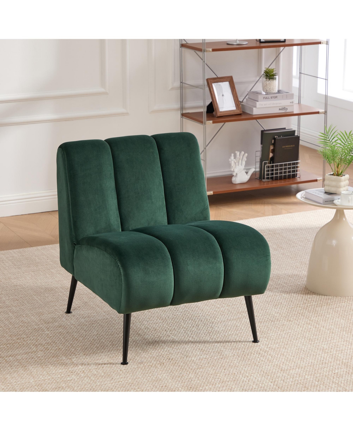 Click here for Boyel Living Modern Armless Accent Chair with Meta... prices