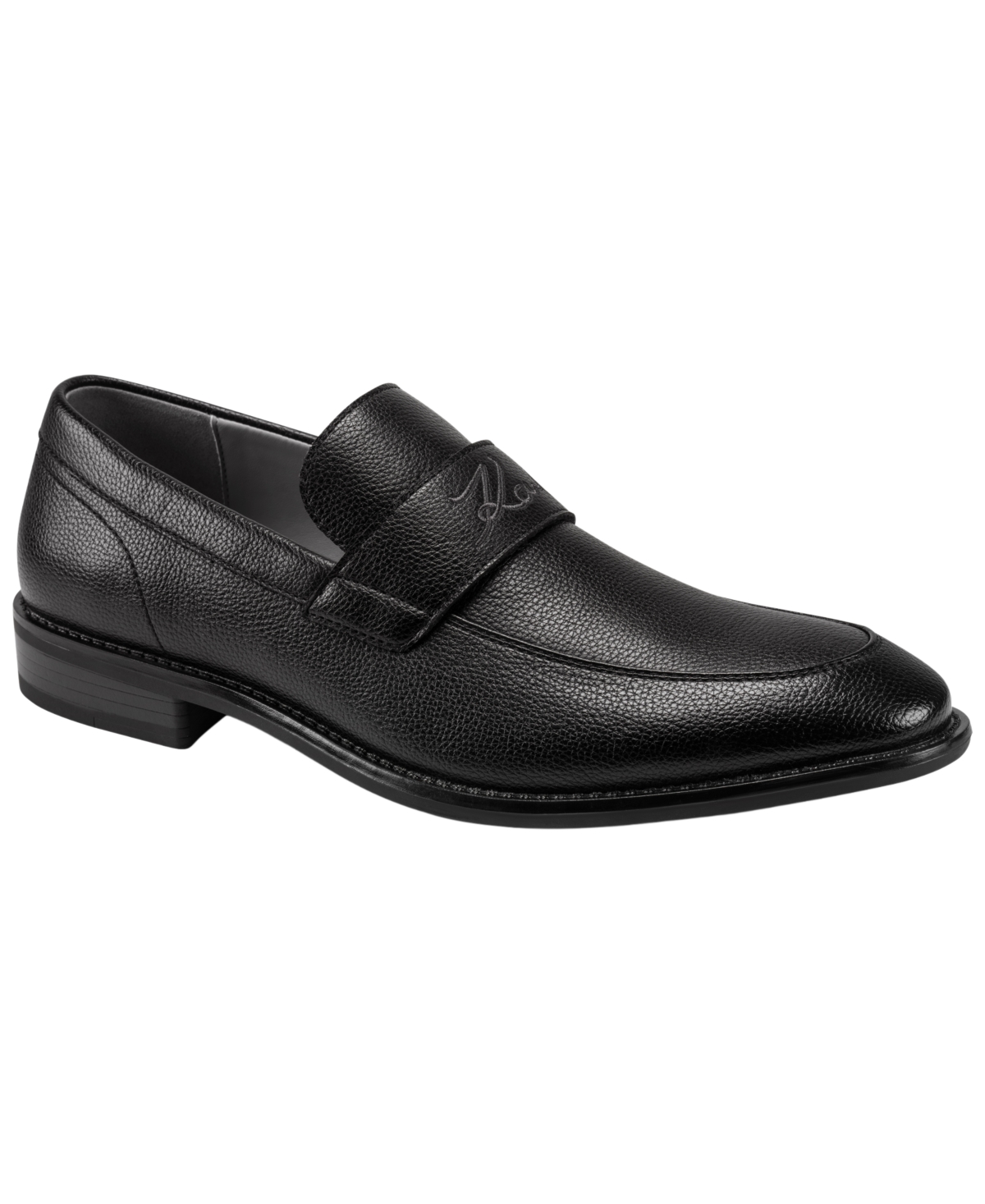 Click here for Karl Lagerfeld Mens Tumbled Slip-On Loafers - Blac... prices
