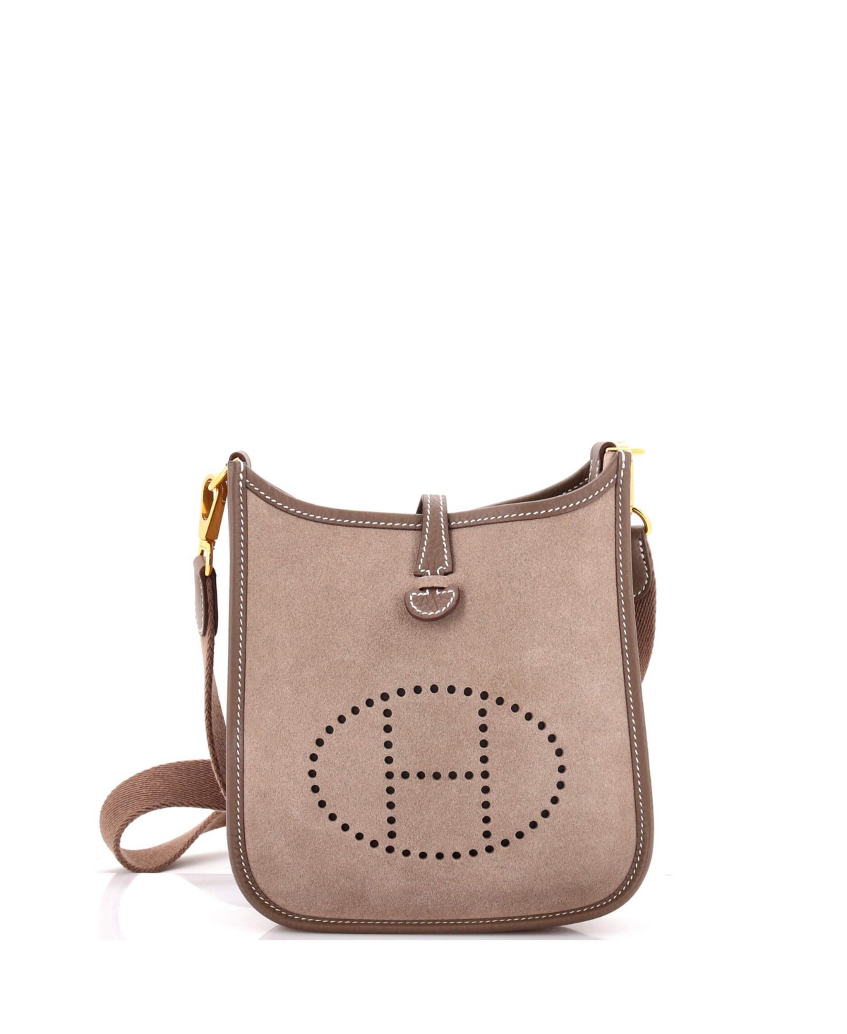 Click here for Pre-Owned HERMES Tpm Evelyne Bag Gen Iii Grizzly -... prices