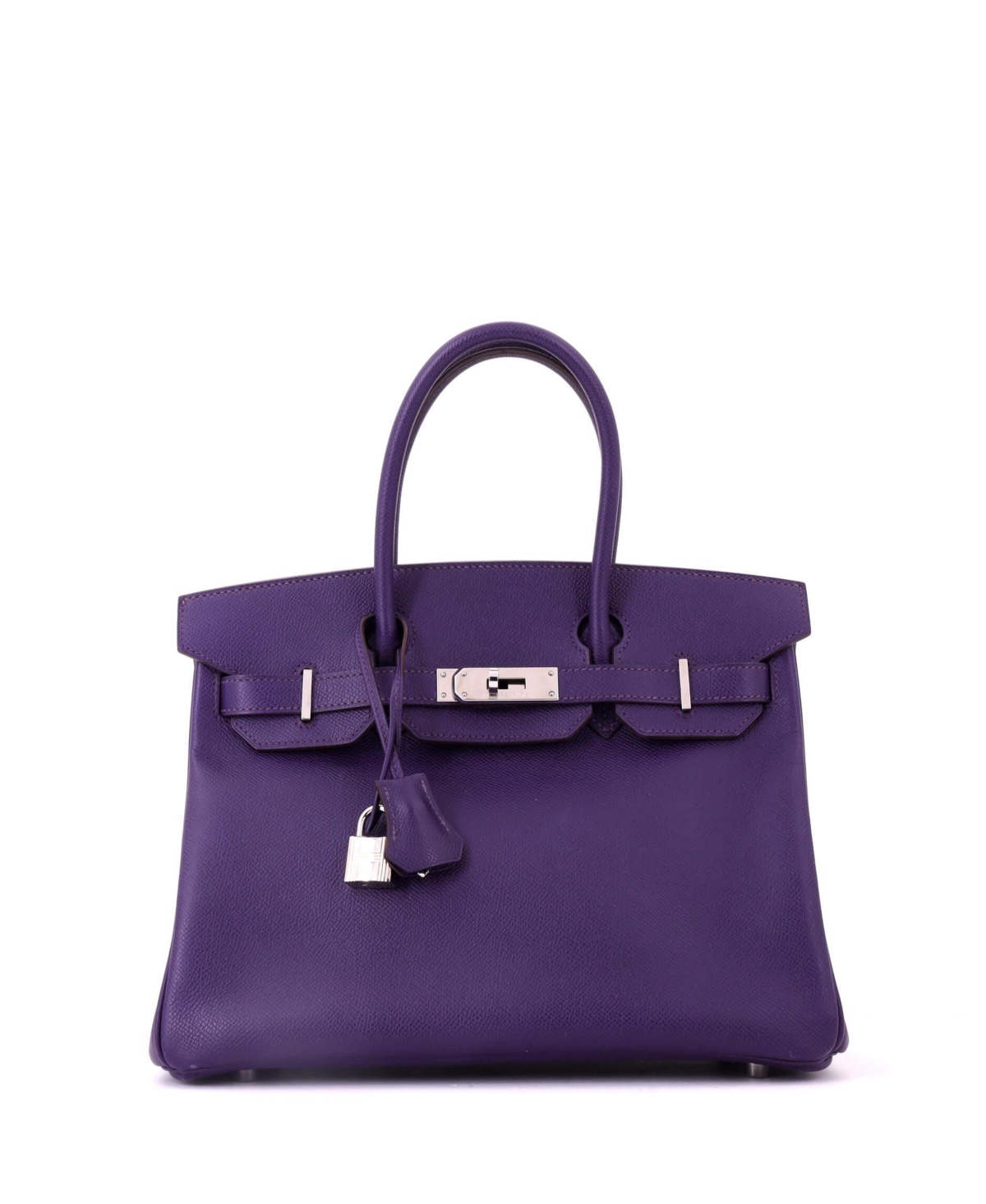 Click here for Pre-Owned HERMES Birkin 30 Handbag Purple Epsom wi... prices