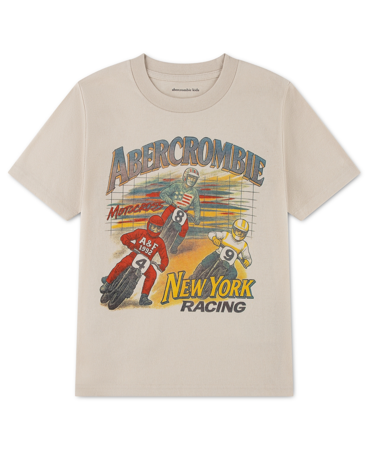Click here for abercrombie kids Boys Racing Graphic T-Shirt - Oat... prices